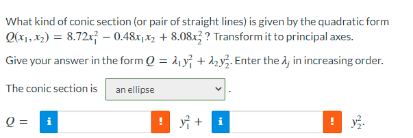 Solved What Kind Of Conic Section Or Pair Of Straight