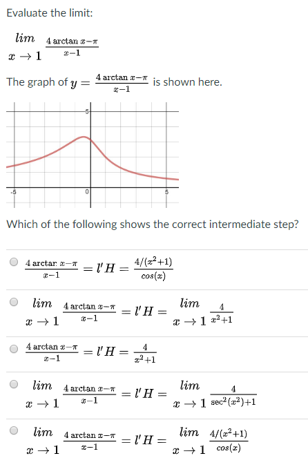 Solved Evaluate the limit: 12772 4arctan x-π 4 arctan,T-π is | Chegg.com