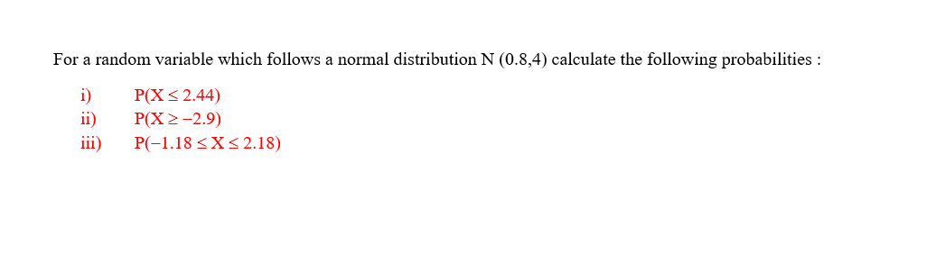 Solved For a random variable which follows a normal | Chegg.com