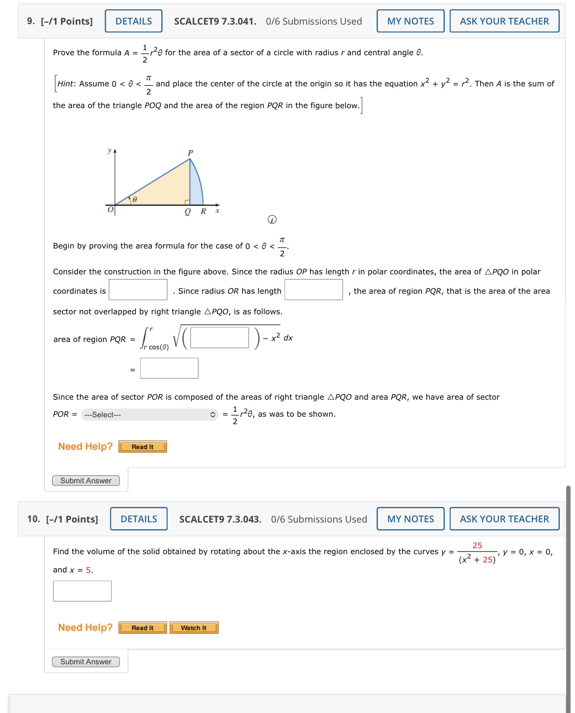 Solved Prove the formula A=21r2θ for the area of a sector of | Chegg.com
