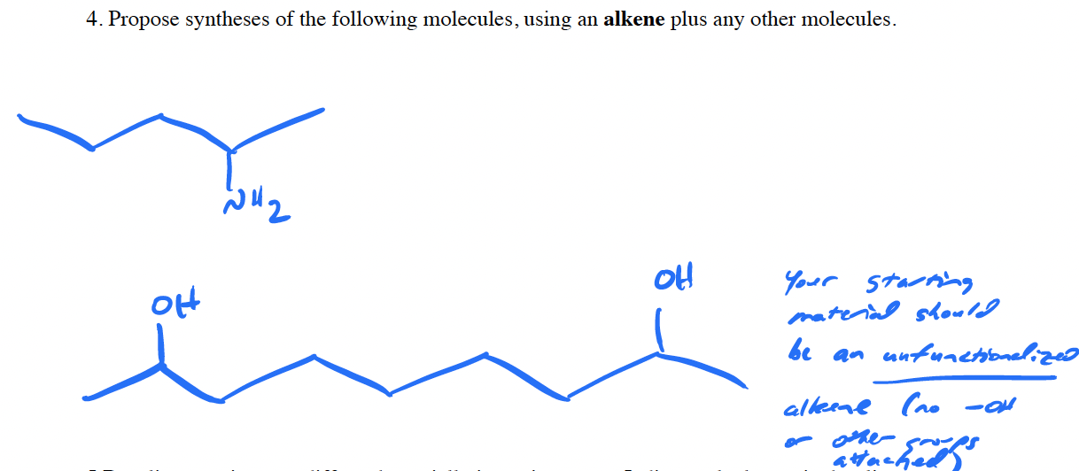 Solved 4. Propose syntheses of the following molecules, | Chegg.com