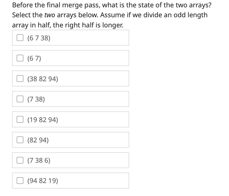 Solved \r\n\r\n\r\n\r\nSuppose we are sorting the array | Chegg.com