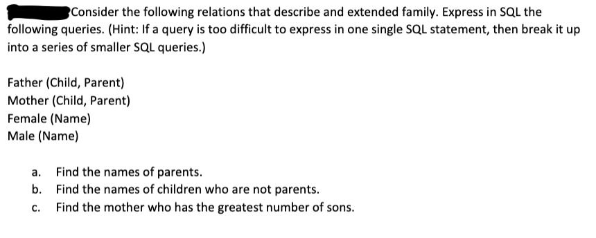 Solved Consider the following relations that describe and | Chegg.com