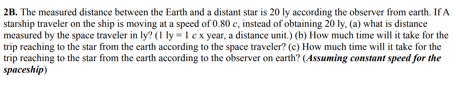 Solved 2B. The measured distance between the Earth and a | Chegg.com