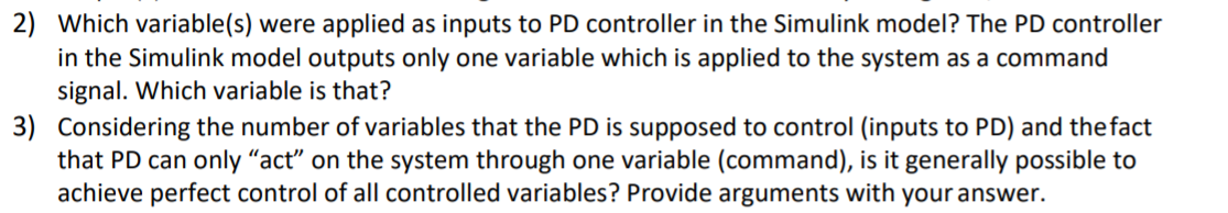 2) Which variable(s) were applied as inputs to PD | Chegg.com
