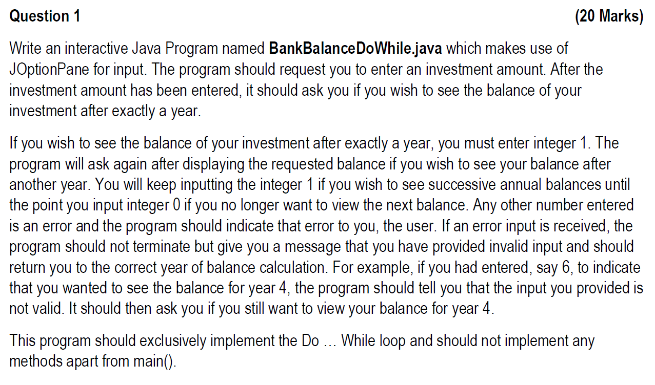 Solved Write an interactive Java Program named | Chegg.com