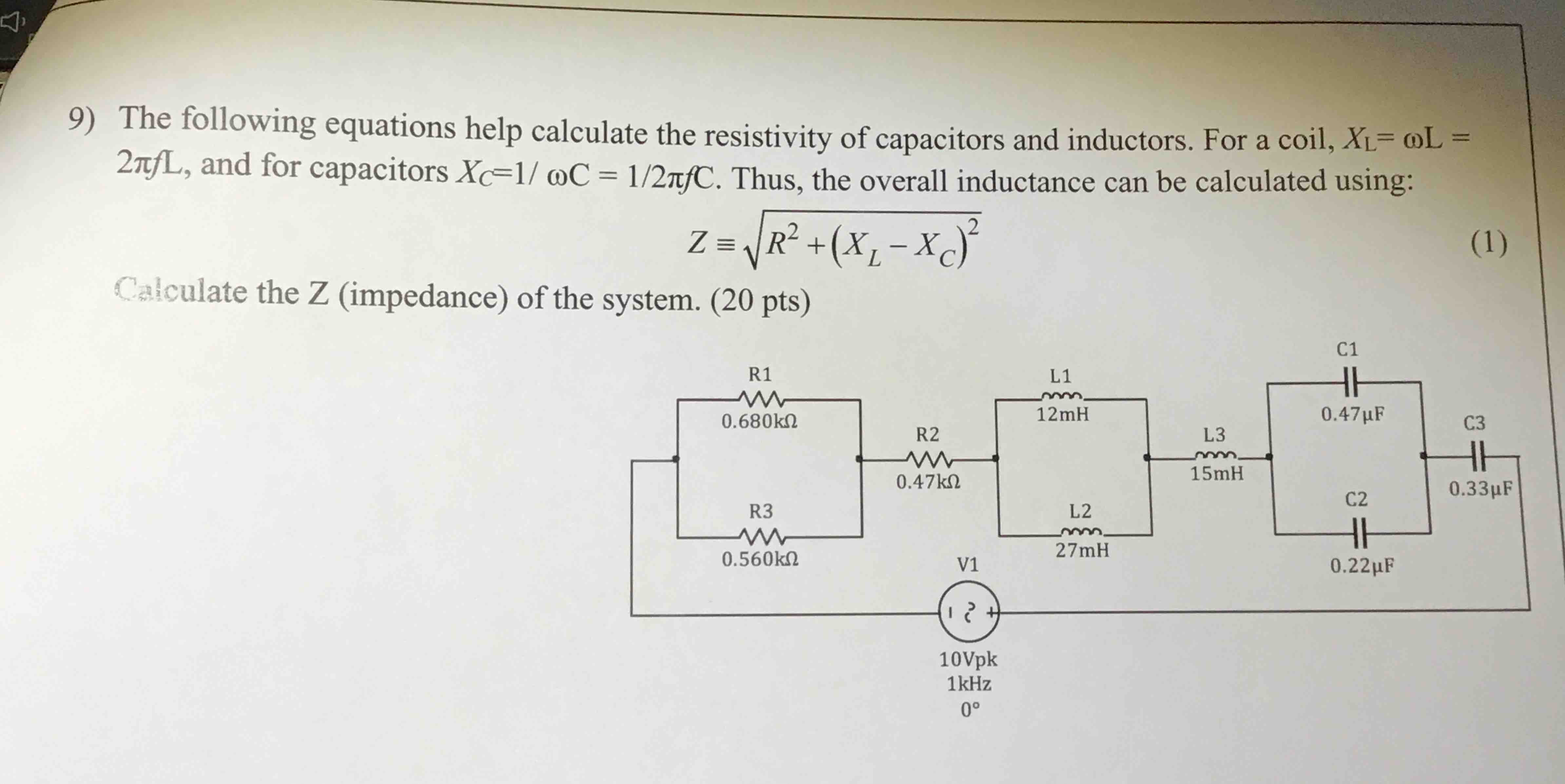 Solved The following equations help calculate the | Chegg.com