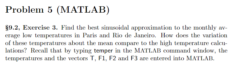 Solved §9 2 Exercise 3 Find The Best Sinusoidal