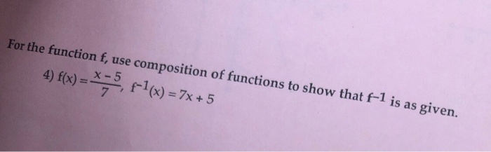 Solved For the function f, use composition of functions to | Chegg.com