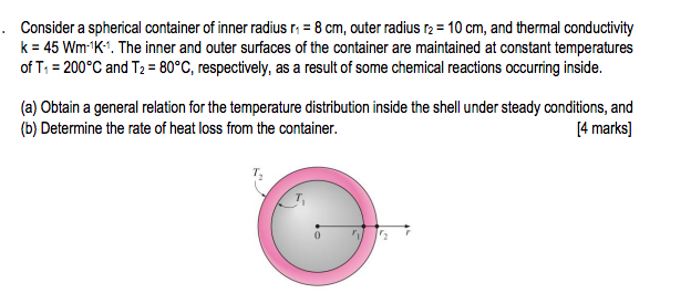 Solved Consider a spherical container of inner radius r- 8 | Chegg.com