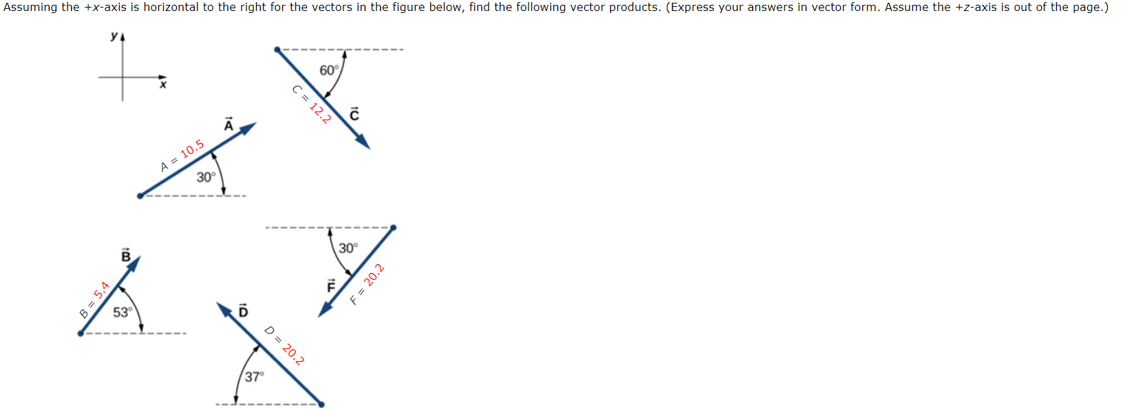 Solved (d) A×(F+2C) (e) i^×B (f) j^×B (g) (3i^−j^)×B (h) | Chegg.com