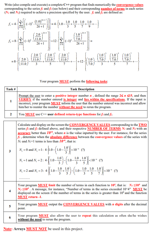 Solved Write (also compile and execute) a complete C++ | Chegg.com