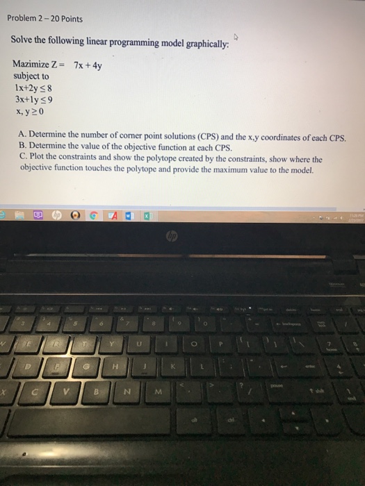 Solved Solve the following linear programming model | Chegg.com