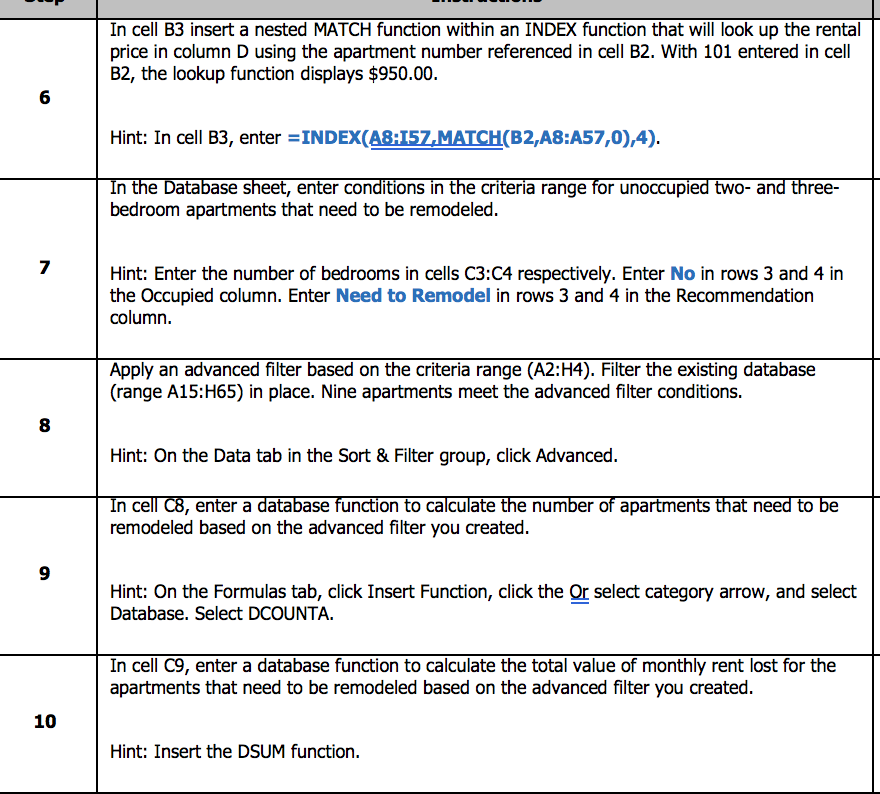 Open exploring_e07_grader_h1_Apartment.xlsx and save | Chegg.com
