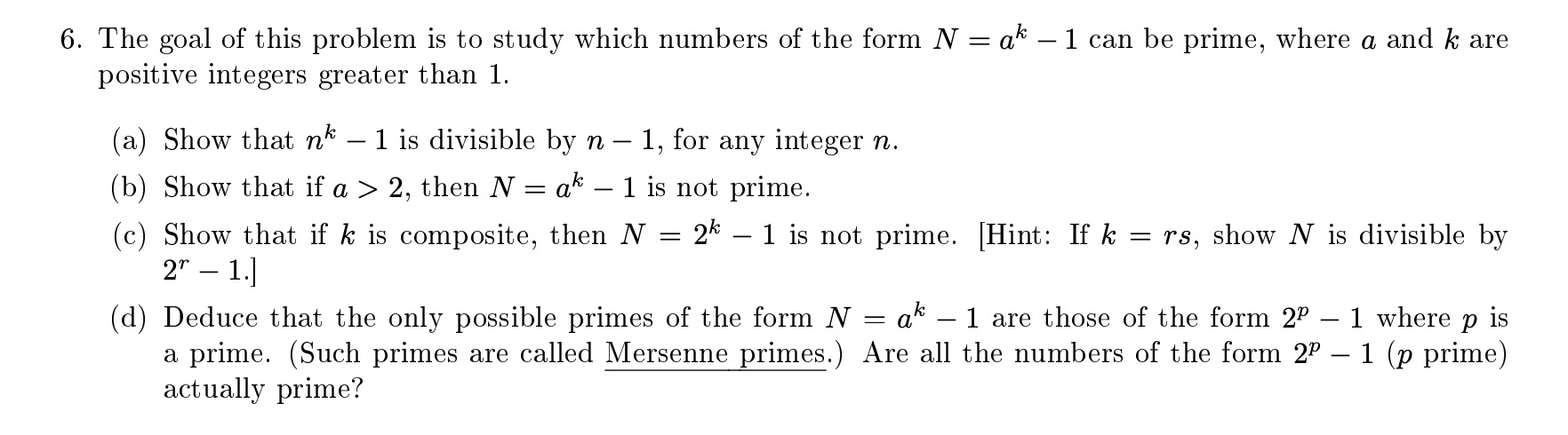 Solved The goal of this problem is to study which numbers of | Chegg.com