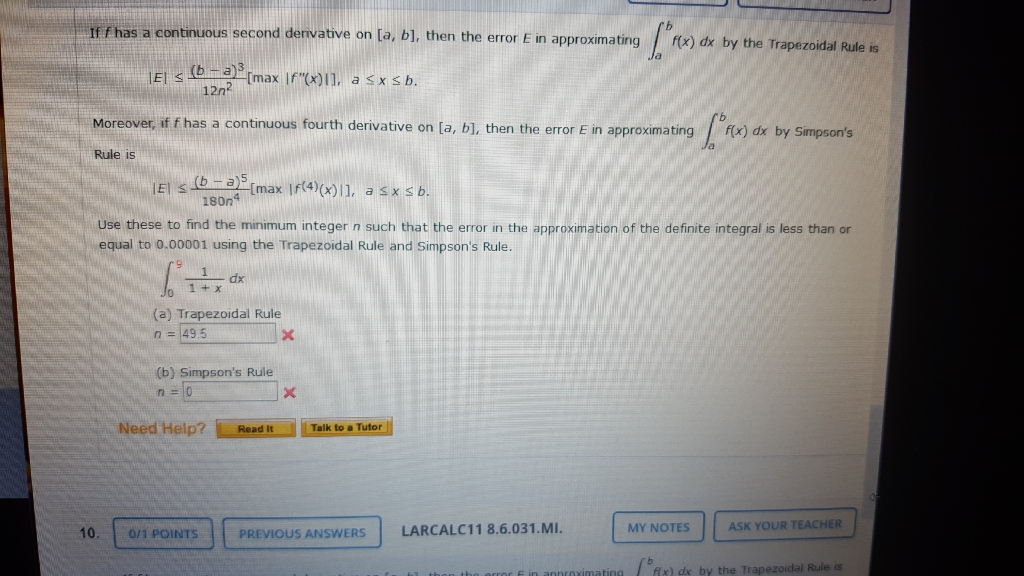 Solved If f has a continuous second derivative on [a, b], | Chegg.com