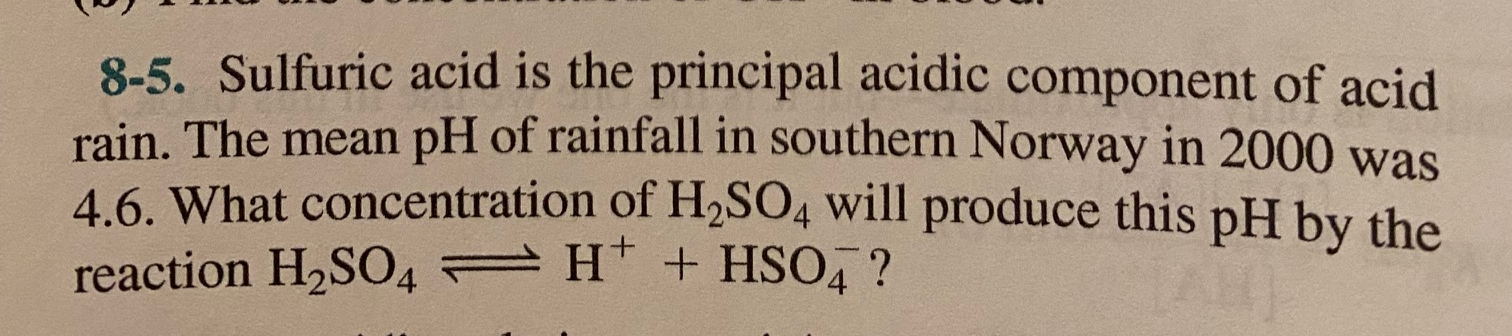 Solved Sulfuric acid is the principal acidic component of | Chegg.com