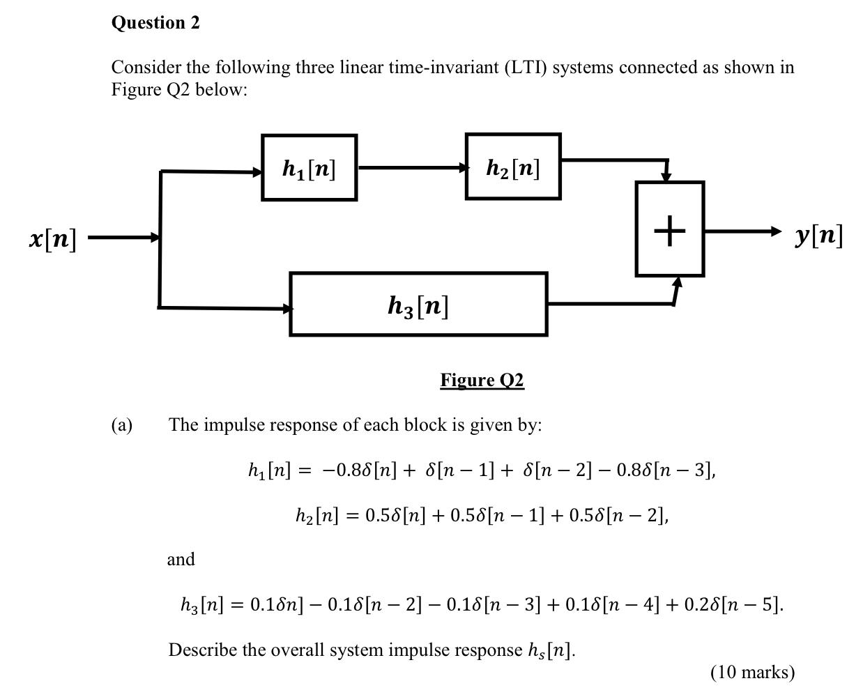 Solved Consider the following three linear time-invariant | Chegg.com