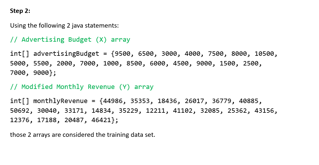 Solved Step 2:Using the following 2 java statements:// | Chegg.com Solved Step 2:Using the following 2 java statements:// | Chegg.com