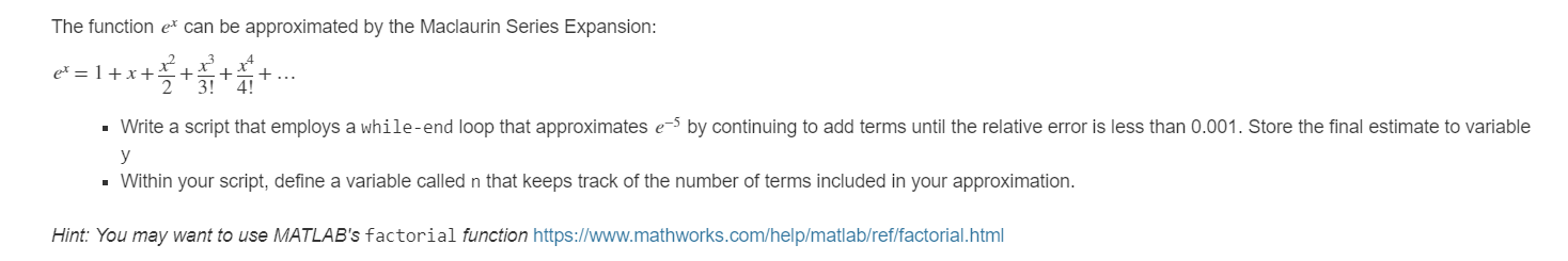 Solved Use Matlab Gray areas can not be edited Use while | Chegg.com