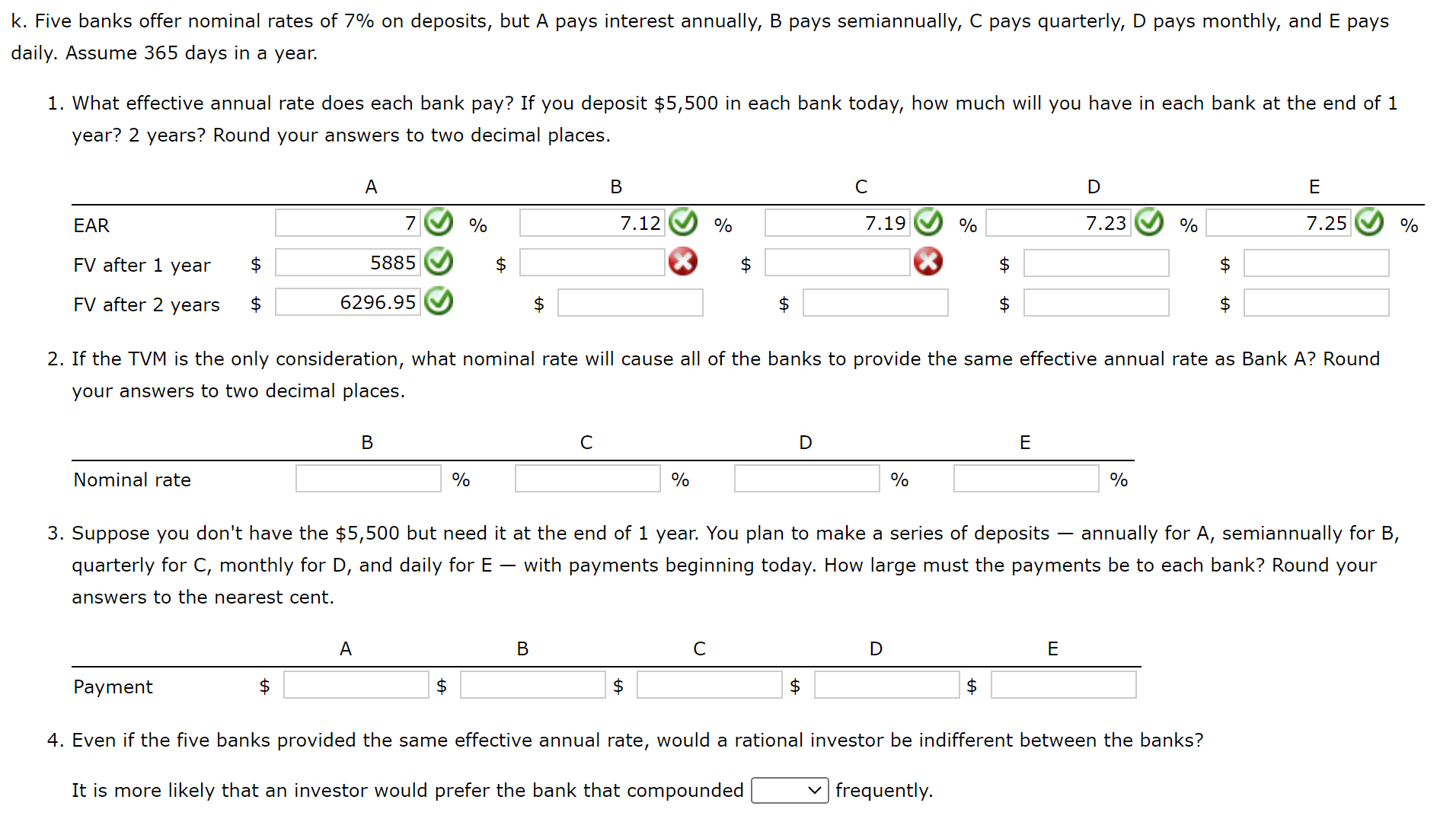 Five banks offer nominal rates of 7% on deposits, but | Chegg.com