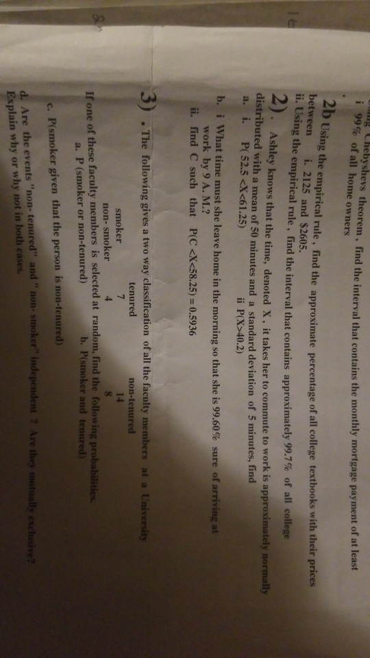 Solved ng Chebyshevs theorem, ind the interval that contains | Chegg.com
