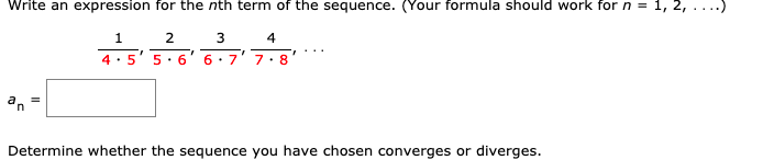Solved Write an expression for the nth term of the sequence. | Chegg.com
