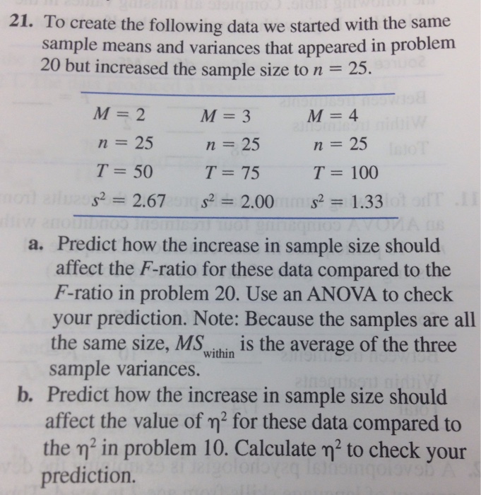 21. To create the following data we started with the | Chegg.com