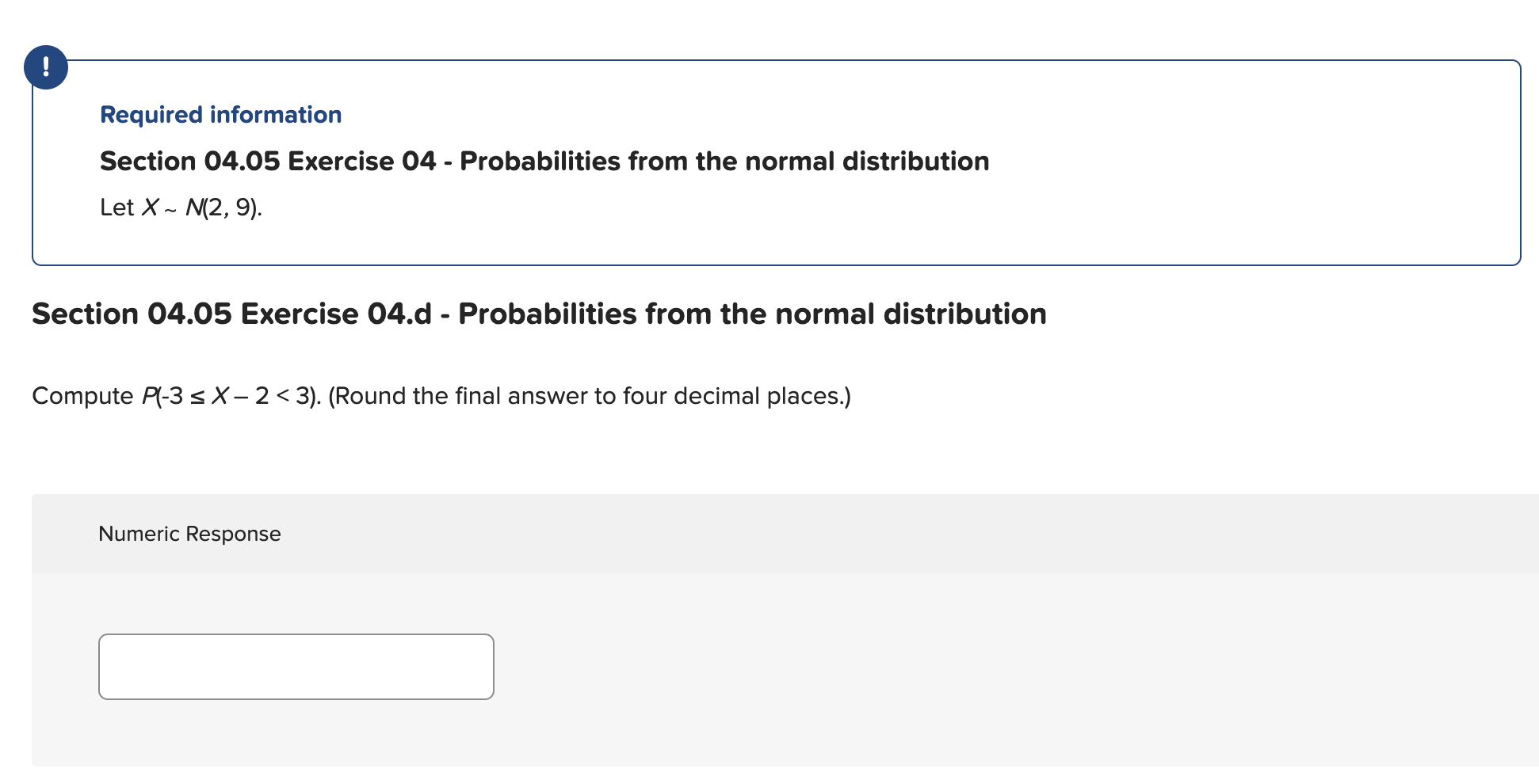 Solved Required information Section 04.05 Exercise 04 - | Chegg.com