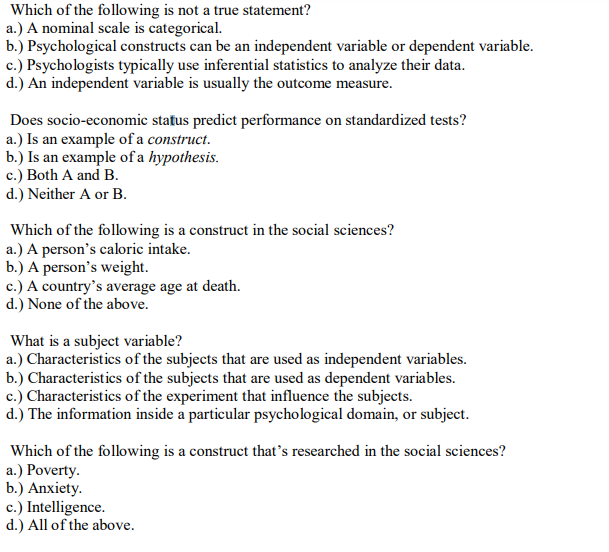 Solved Which of the following is not a true statement? a.) A | Chegg.com