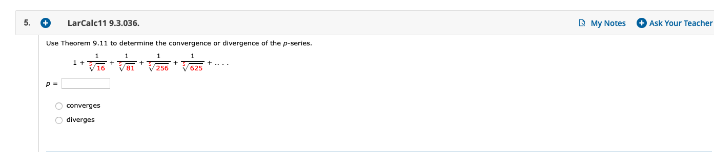 Solved + LarCalc11 9.3.036. My Notes Ask Your Teacher Use | Chegg.com