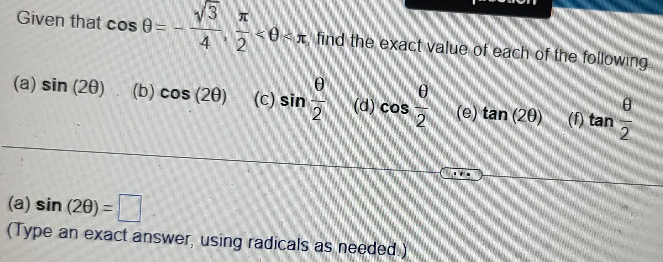 Solved Use the figure to evaluate the function given that | Chegg.com