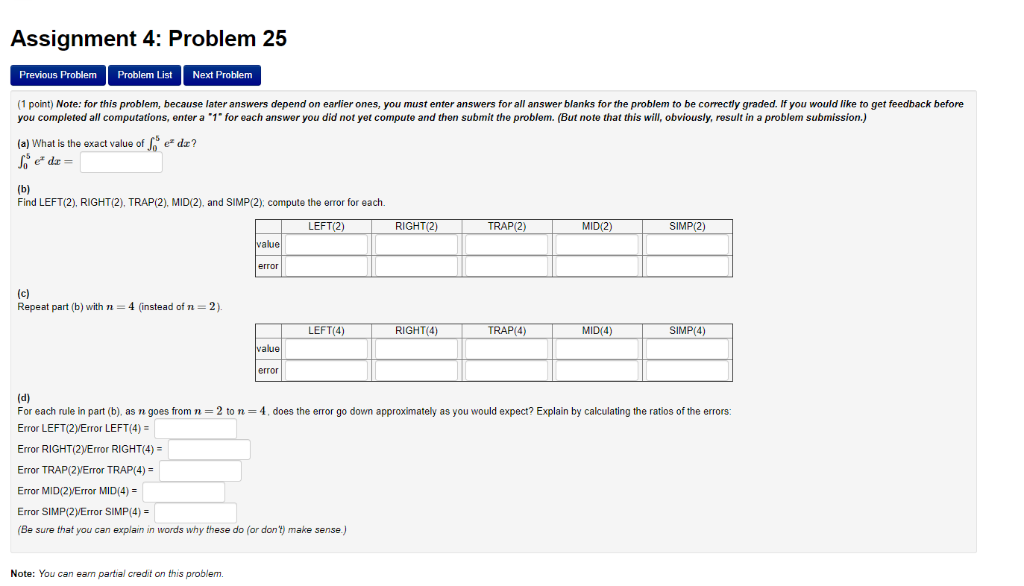 Solved Assignment 4: Problem 25 Problem List Previous | Chegg.com