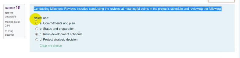 Solved Conducting Milestone Reviews includes conducting the | Chegg.com