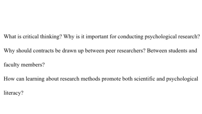 Solved What is critical thinking? Why is it important for | Chegg.com