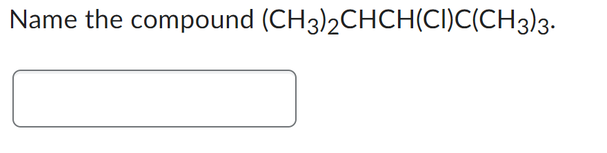 Solved Name the following compound.Name the following | Chegg.com