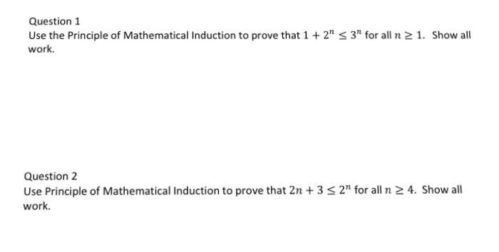 Solved Use the Principle of Mathematical Induction to prove | Chegg.com