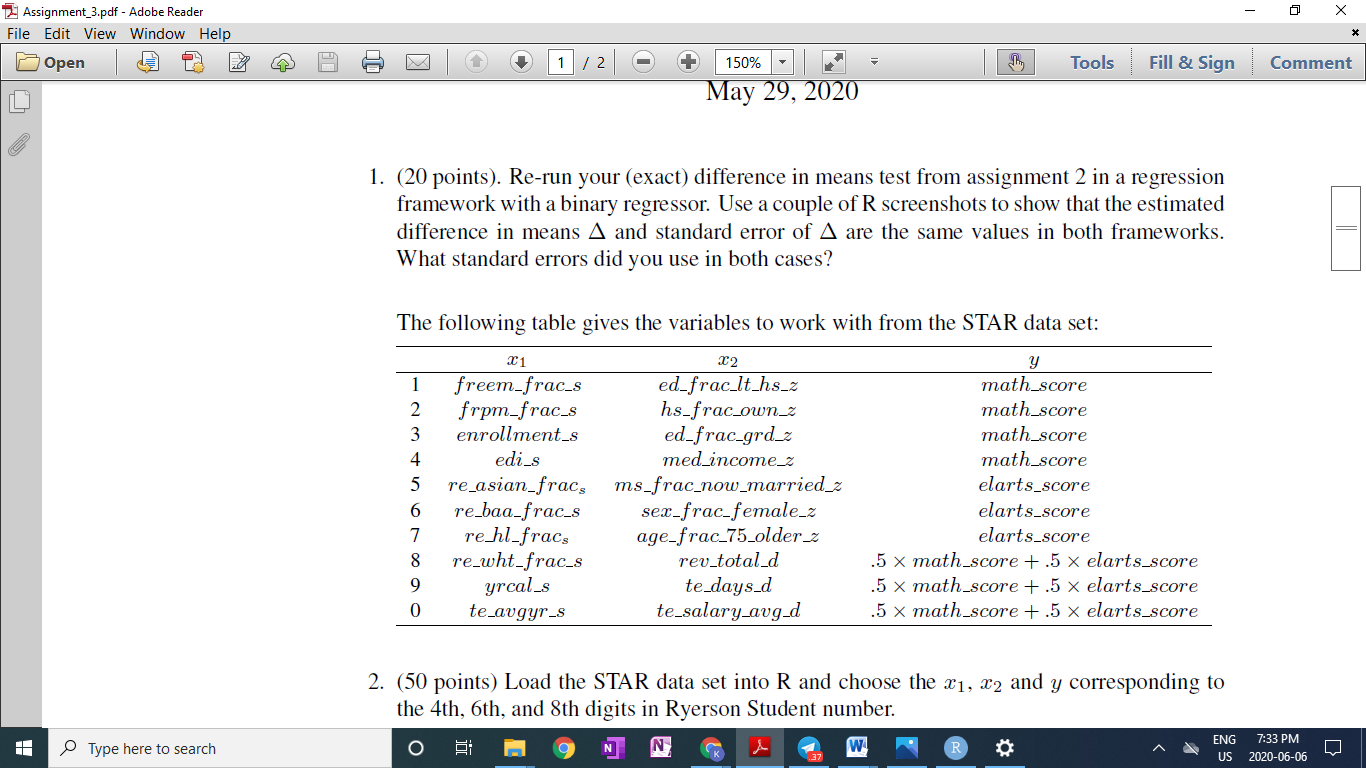 Assignment_3.pdf - Adobe Reader File Edit View Window | Chegg.com