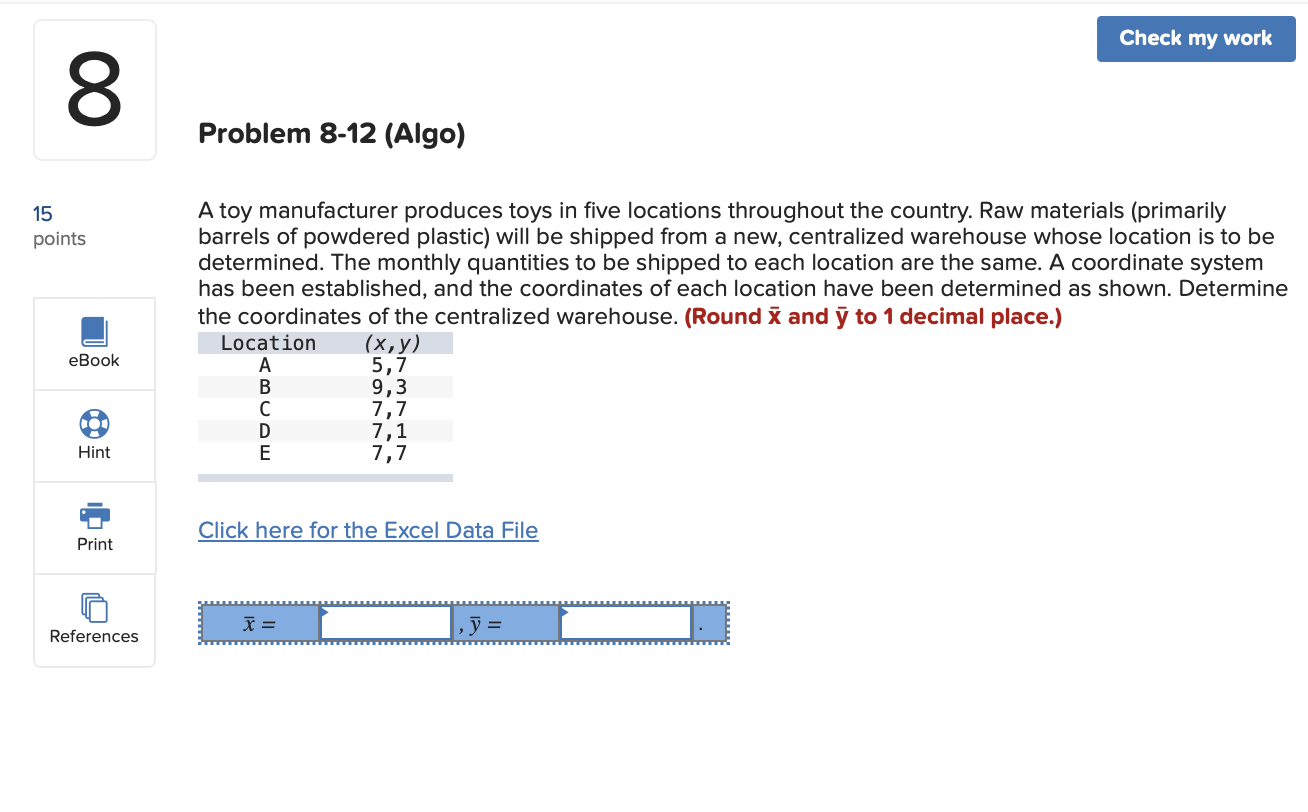 Solved A toy manufacturer produces toys in five locations | Chegg.com