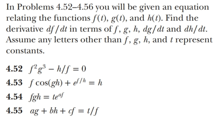 Solved In Problem 4.55 ﻿you will be given an equation | Chegg.com