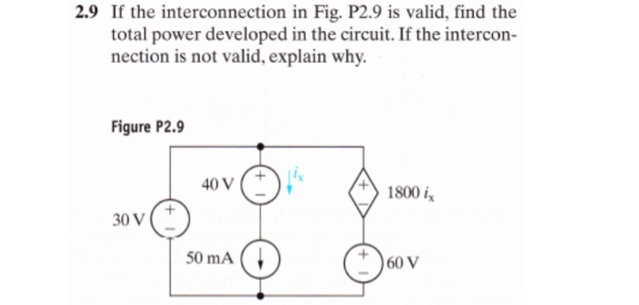 Solved 2.9 If the interconnection in Fig. P2.9 is valid, | Chegg.com