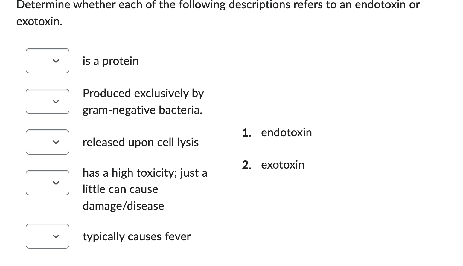 Solved Determine whether each of the following descriptions | Chegg.com