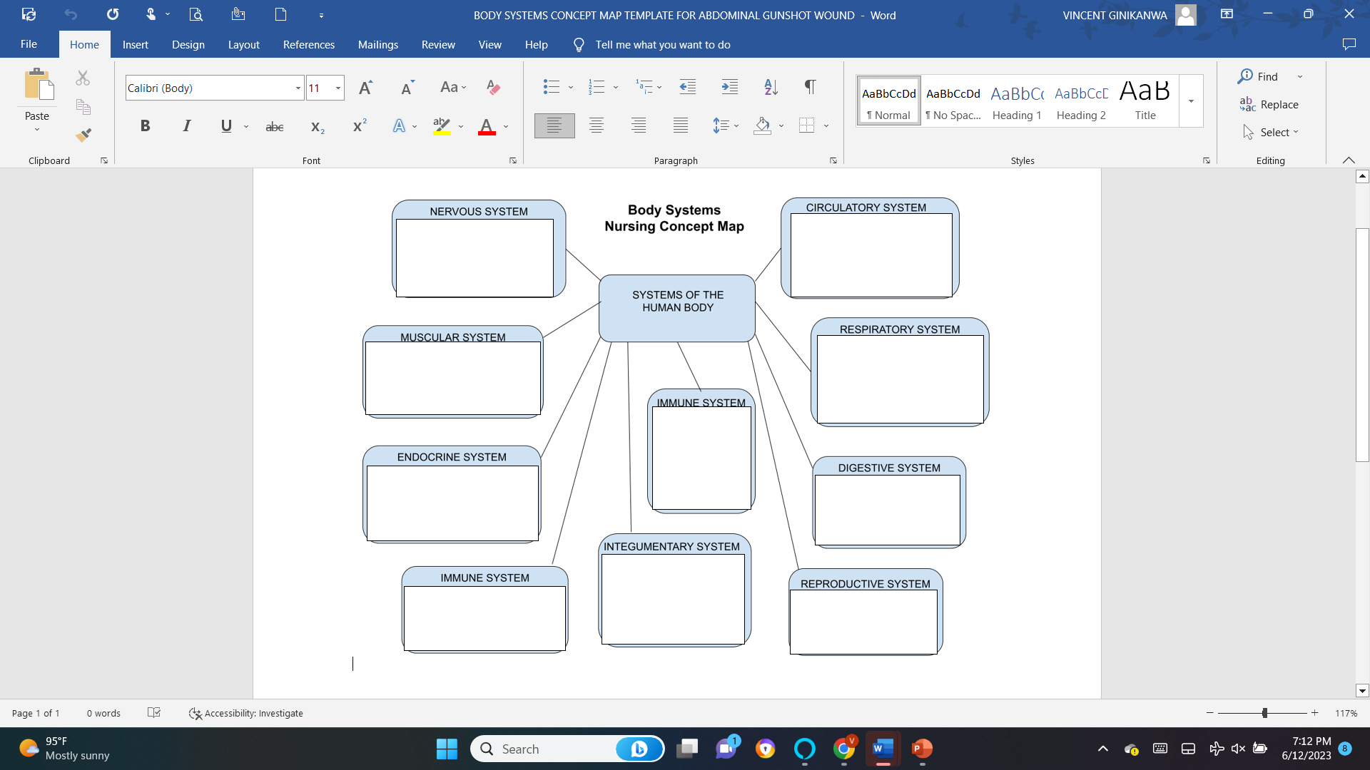 Solved THIS IS BODY SYTEMS CONCEPT MAP TEMPLATEFILL IN THE | Chegg.com