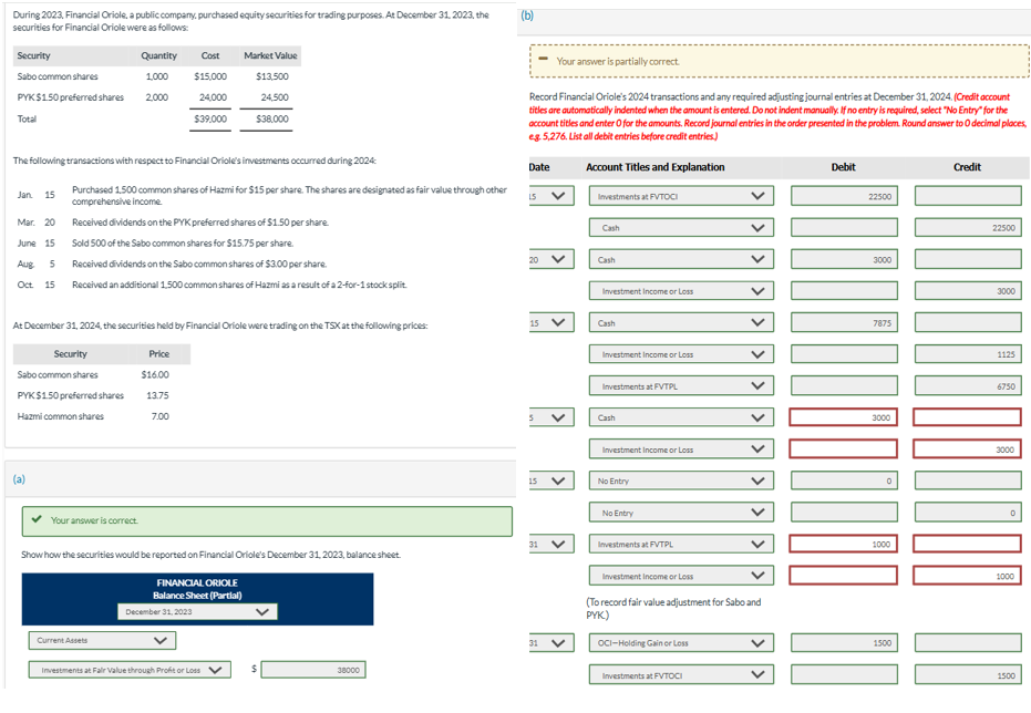 Solved I need help completing two parts of this question: | Chegg.com