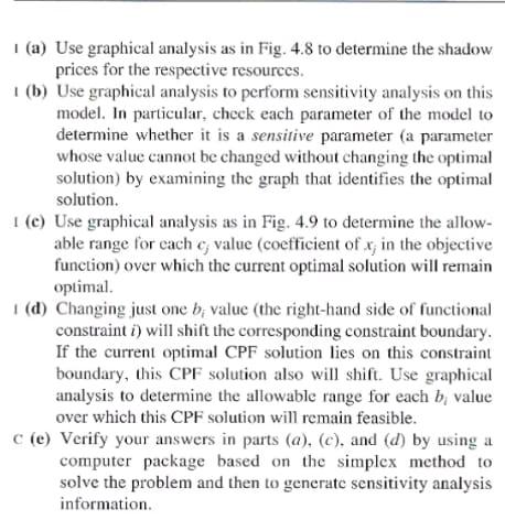 Solved 4.9-2. Reconsider the model in Prob. 4.1-5. Interpret | Chegg.com