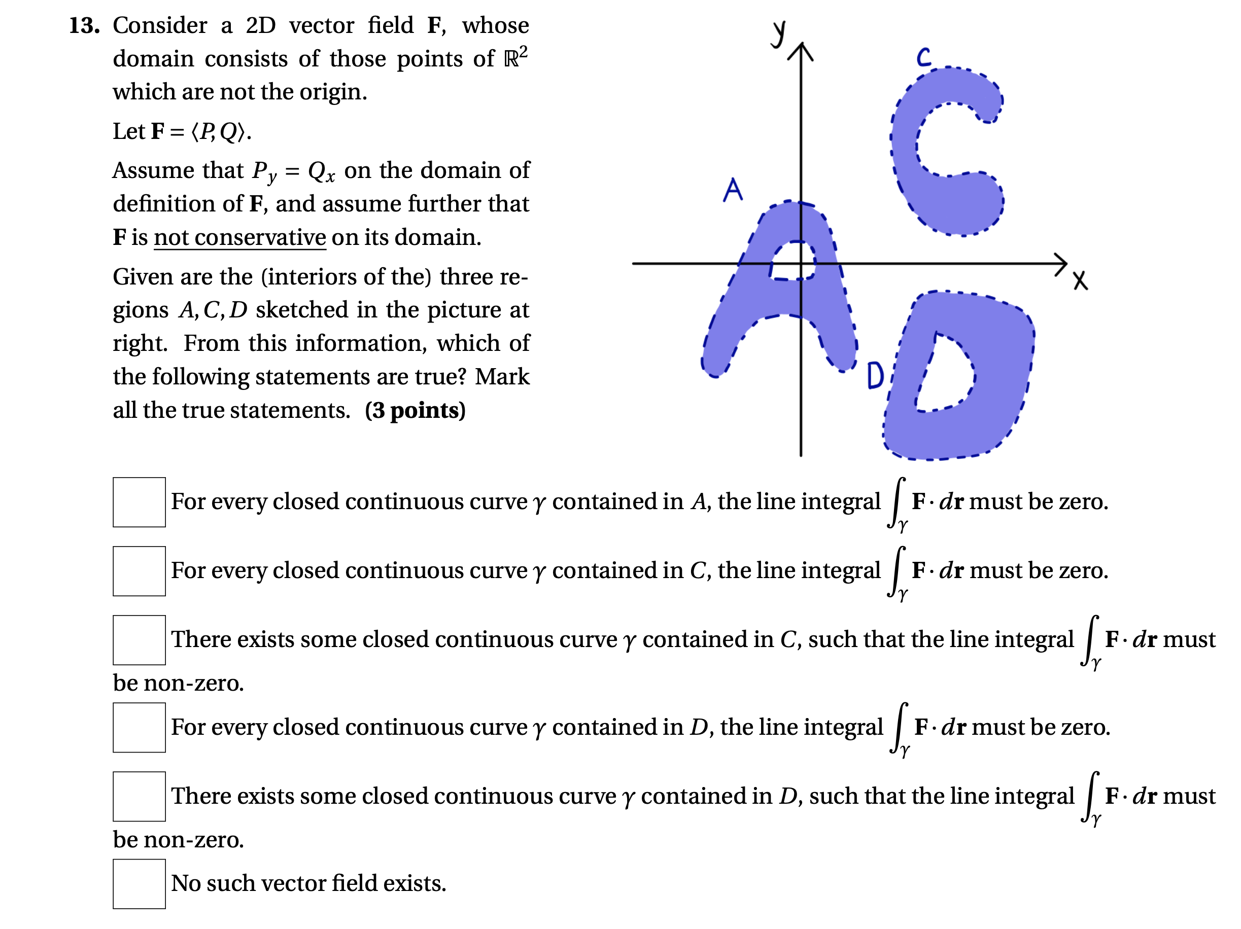 3. Consider a 2D vector field F, whose domain | Chegg.com