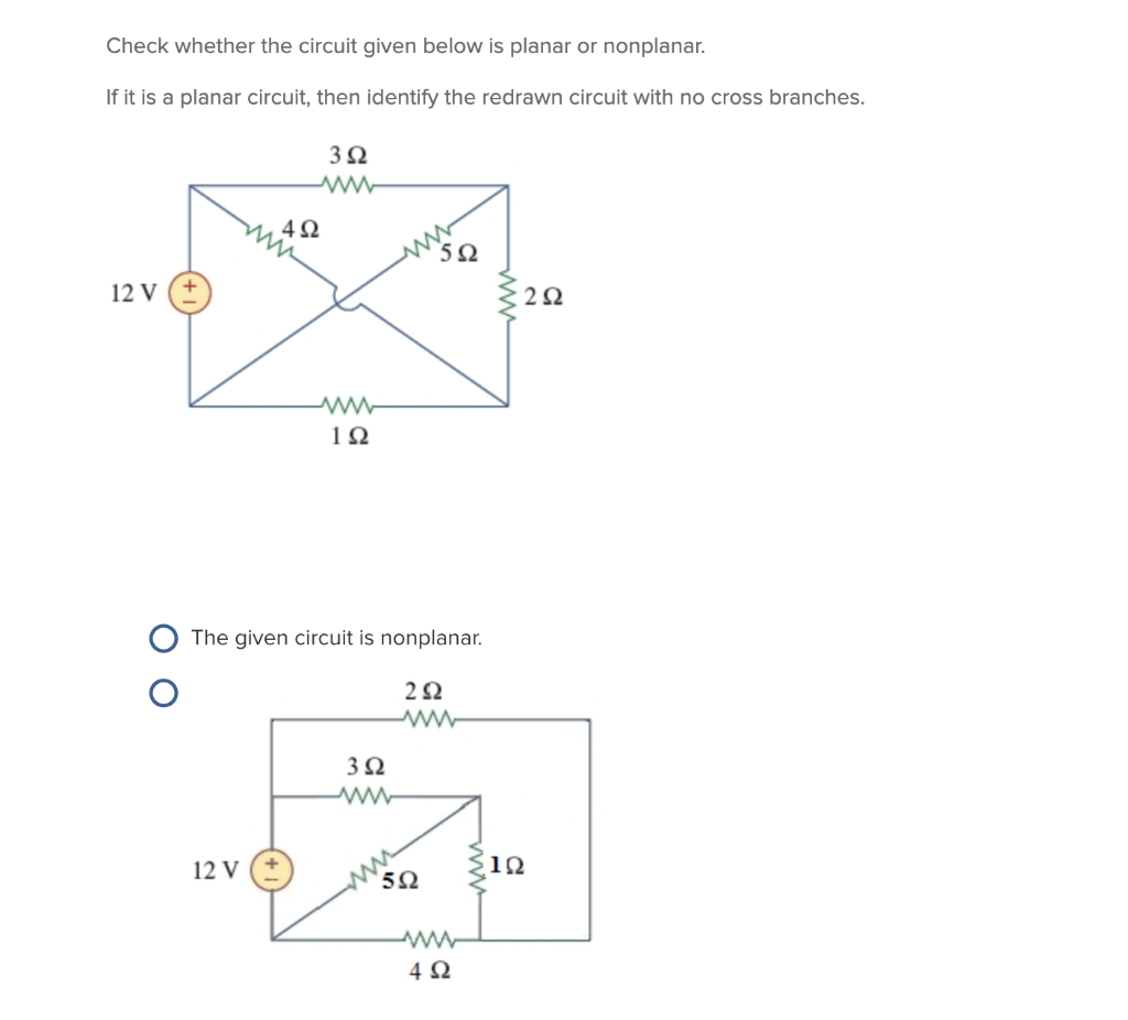 Solved Check whether the circuit given below is planar or | Chegg.com