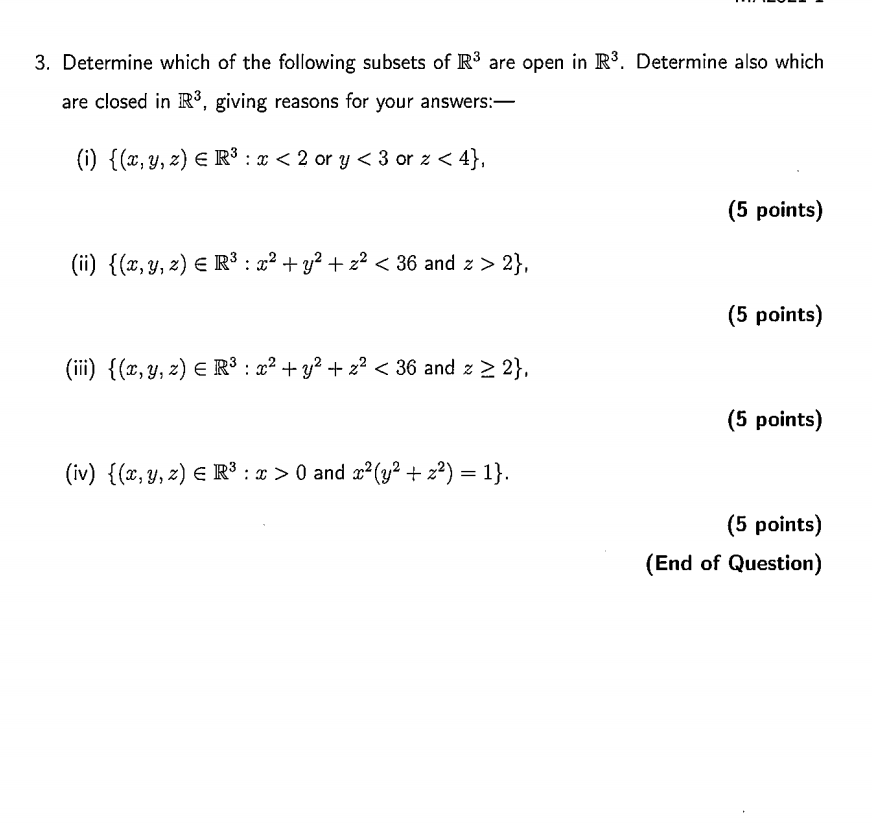 Solved Determine which of the following subsets of R3 are | Chegg.com