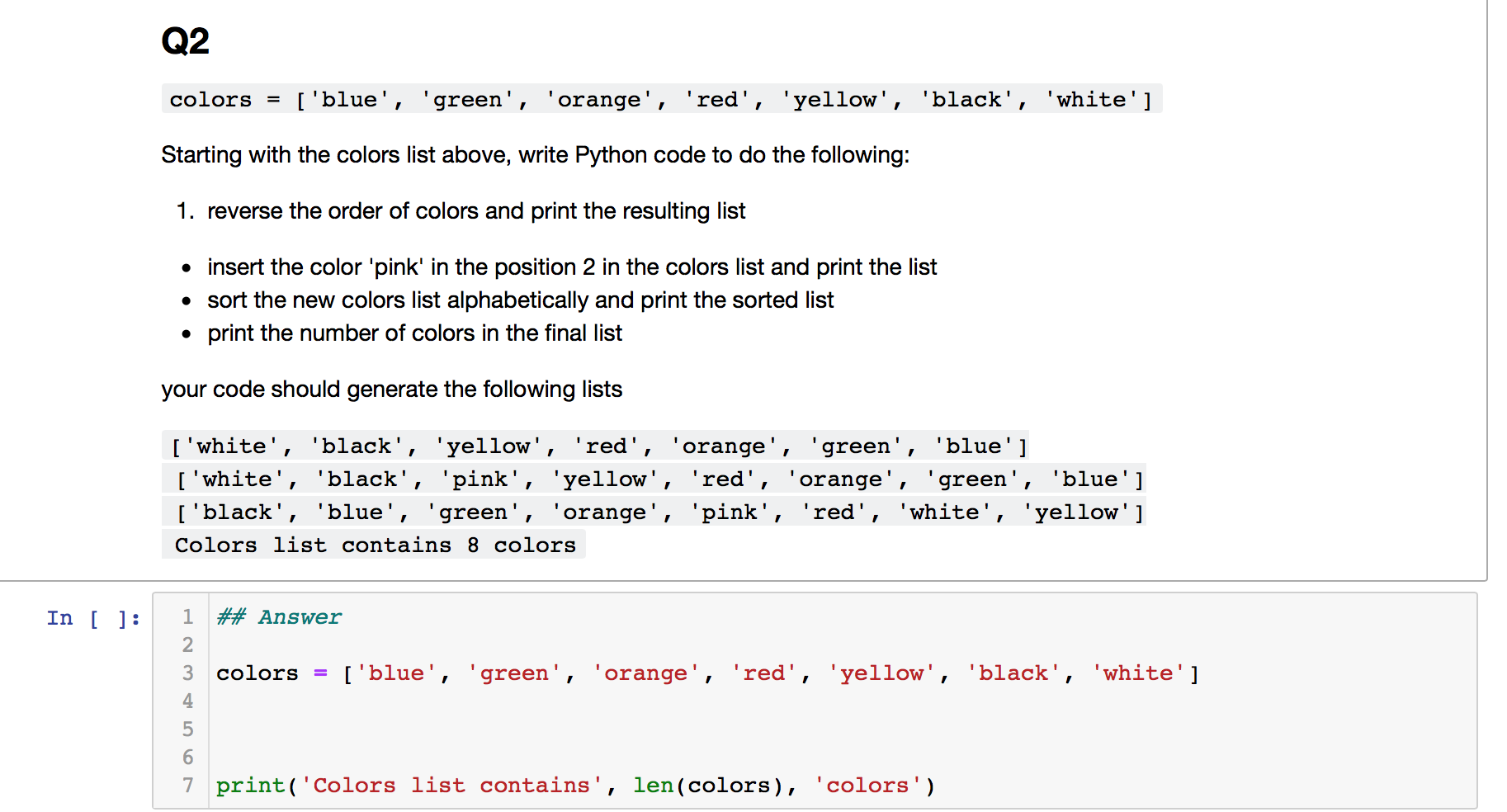 Solved wildlist = ['Leopard', 'Giraf', 'Hippopotamus', | Chegg.com