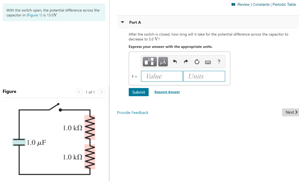Solved Review Constants Periodic Table With the switch open, | Chegg.com